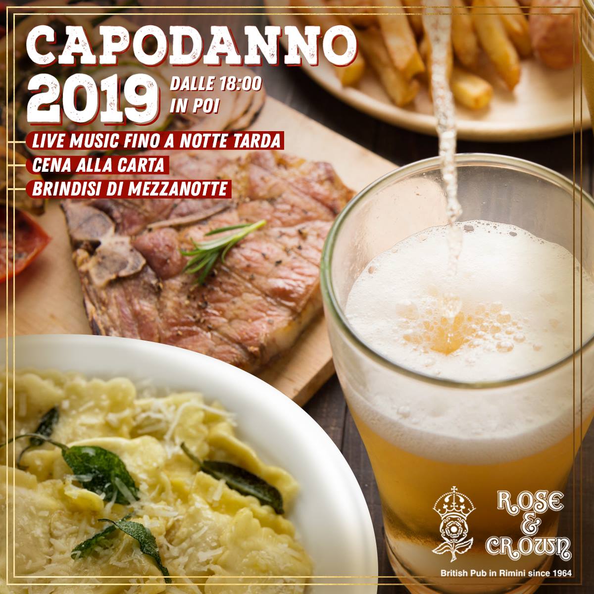 Cenone di Capodanno 2018 | Rose and Crown - British Pub in Rimini from 1964